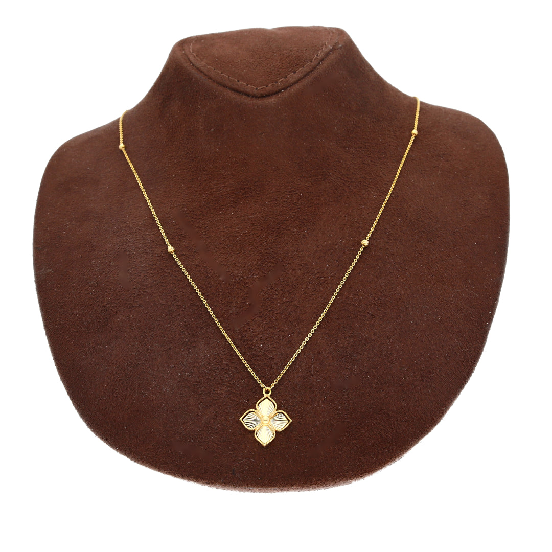 Beautiful 21KT Four Petal Necklace in Kuwait | FKJNKL21KM10908 – FK ...