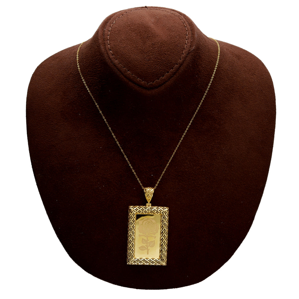 Beautiful 21KT Gold Rose Frame Necklace in Kuwait | FKJNKL21KM10214 ...